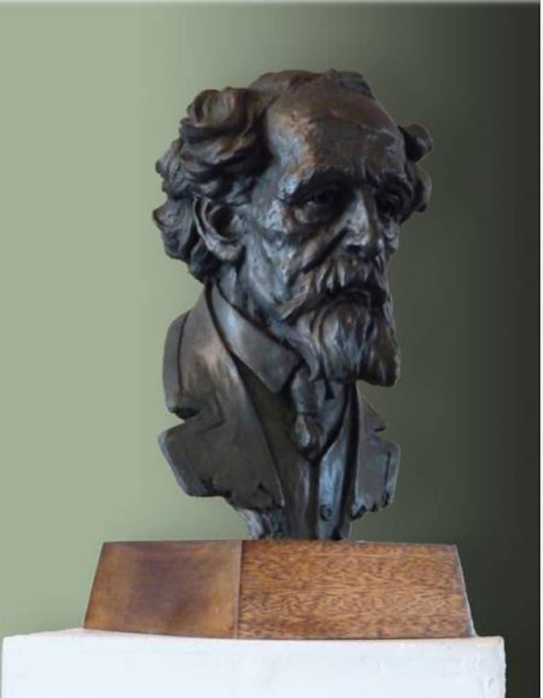 Charles Dickens Bronze Resin desktop Bust - Etsy