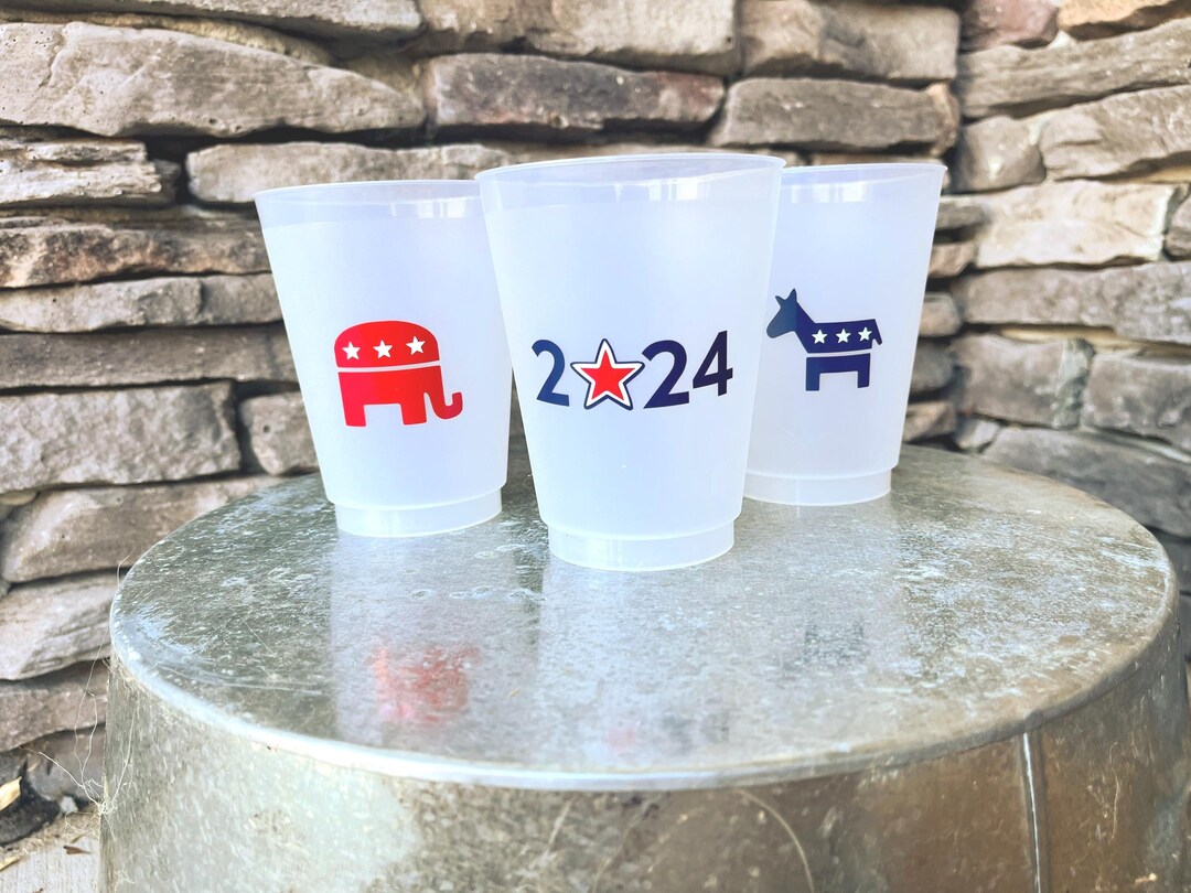 ELECTION 2024 Frosted Shatterproof Party Cups - Etsy