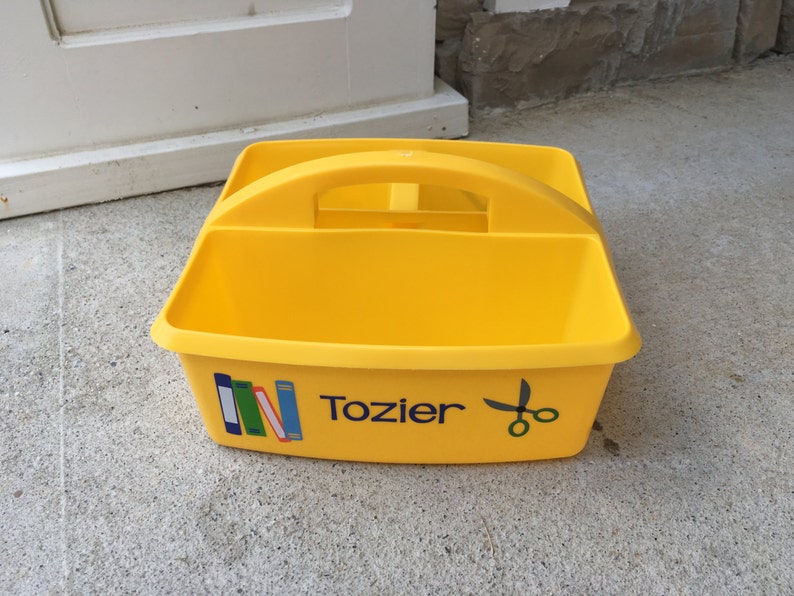 Personalized Homework Caddy School Supplies Caddy Desk - Etsy Personalized Homework Caddy School Supplies Caddy Desk - Etsy