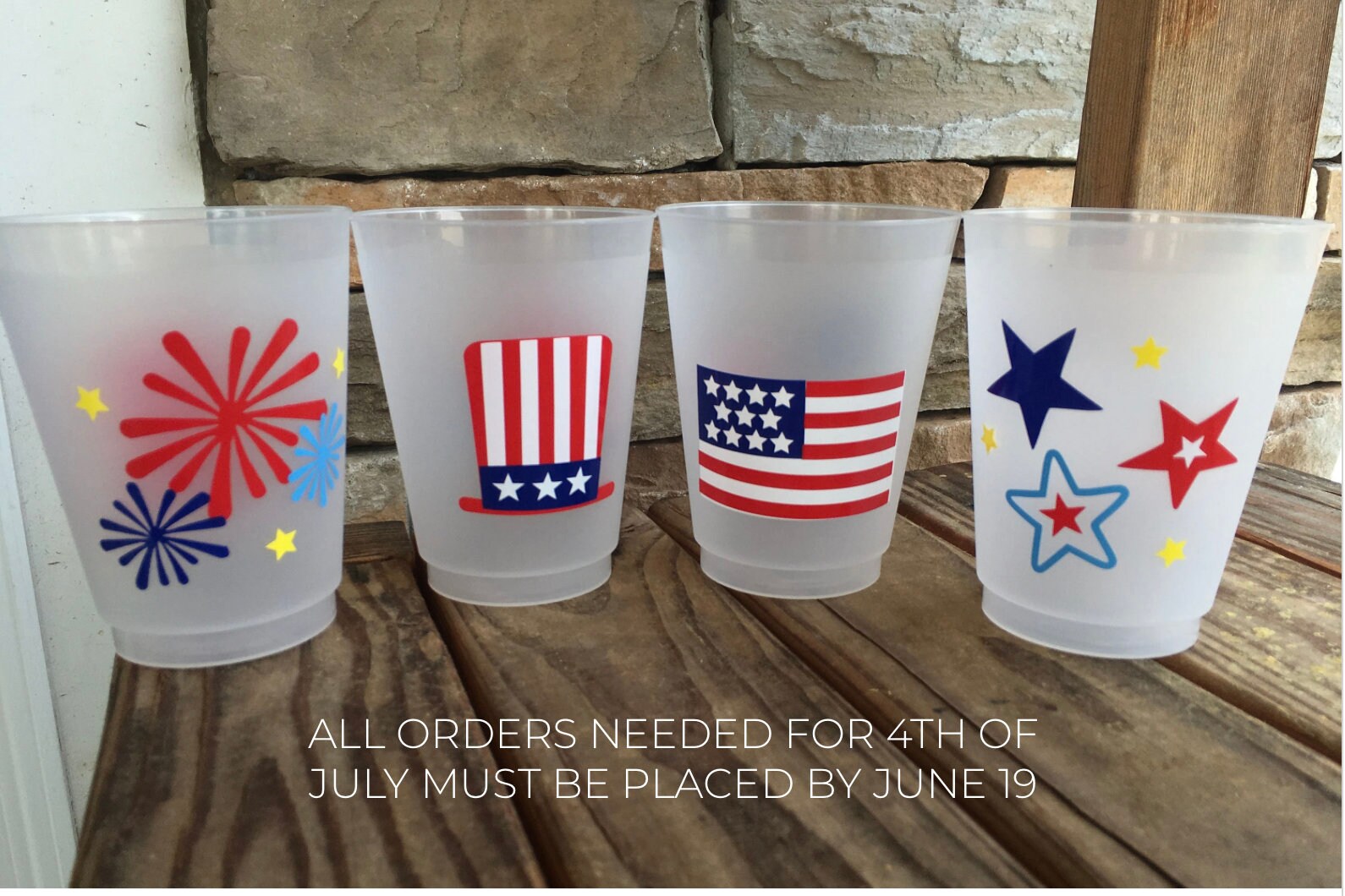 4th Of July Cups