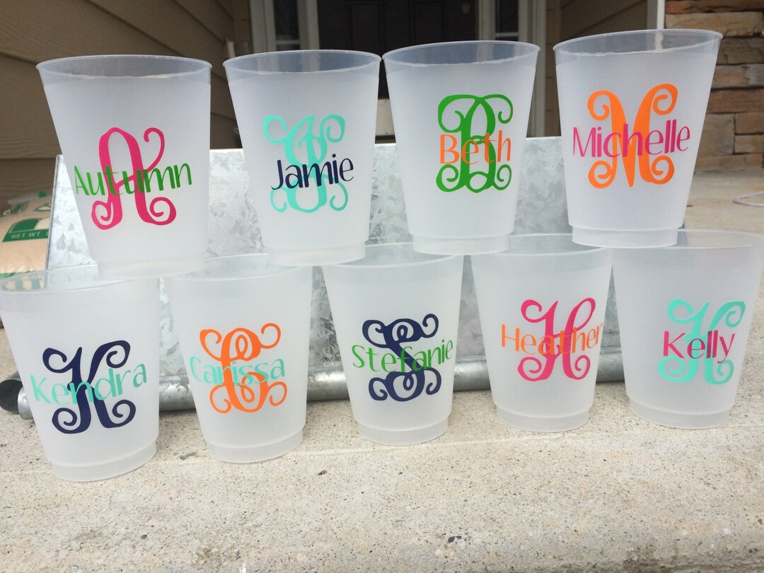 PERSONALIZED Frosted Shatterproof Party Cups - Etsy