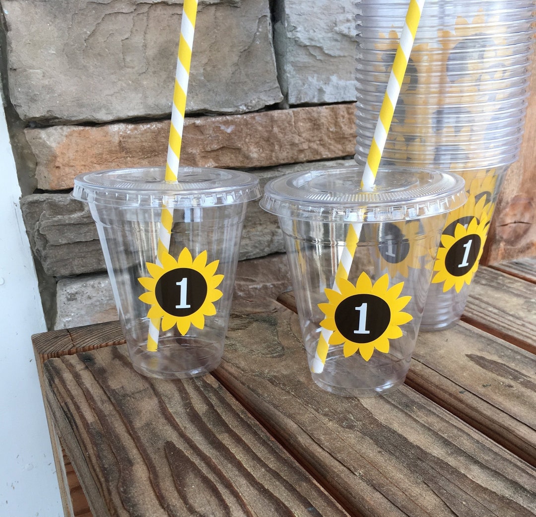 SUNFLOWER Disposable Party Cups - Etsy