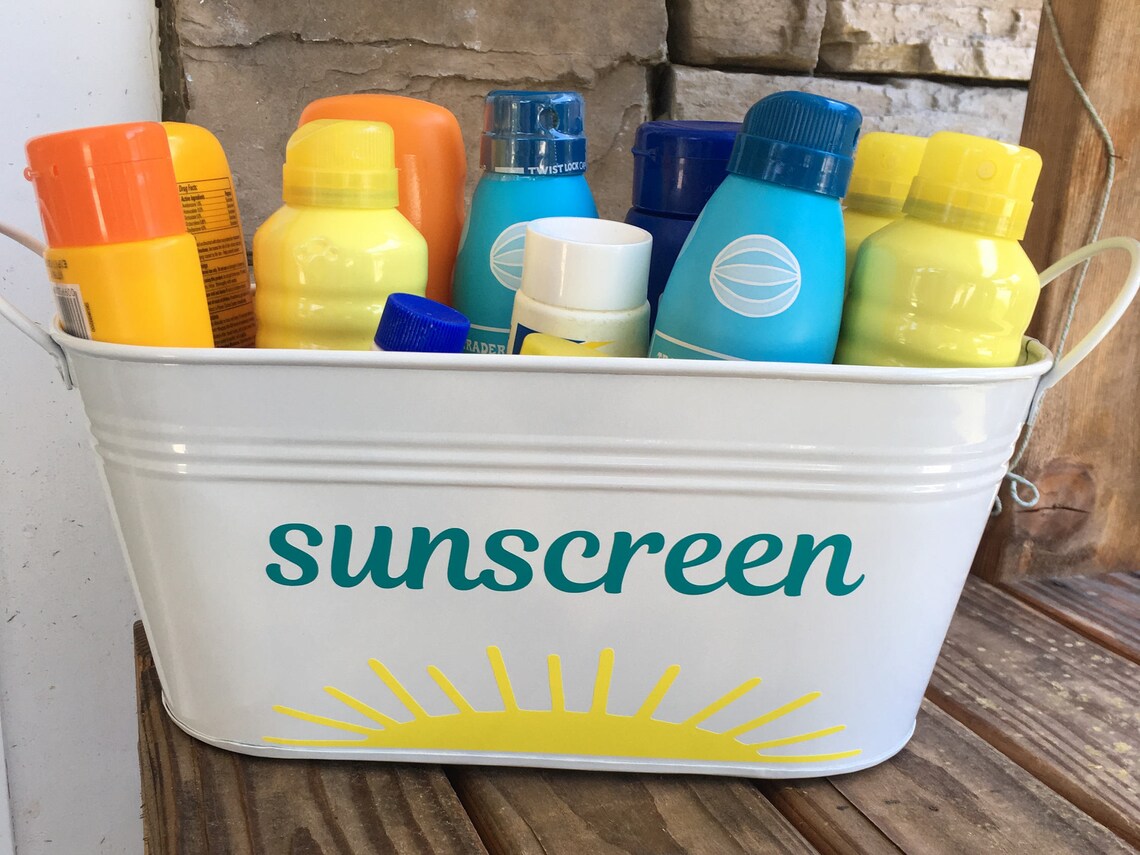 SUNSCREEN Storage Bucket - Etsy