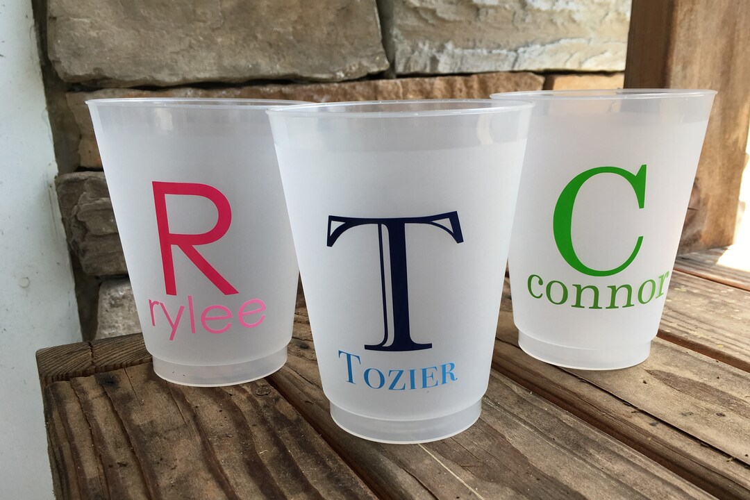 PERSONALIZED Frosted Shatterproof Party Cups - Etsy