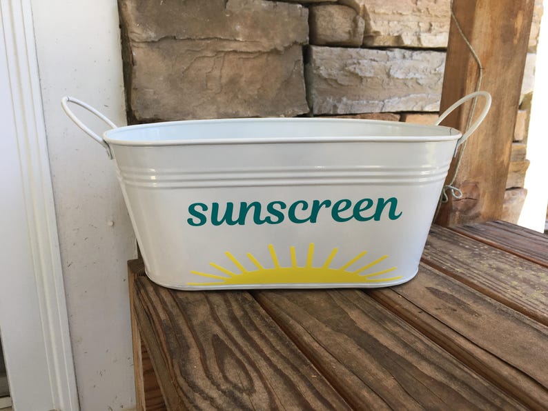 SUNSCREEN Storage Bucket - Etsy