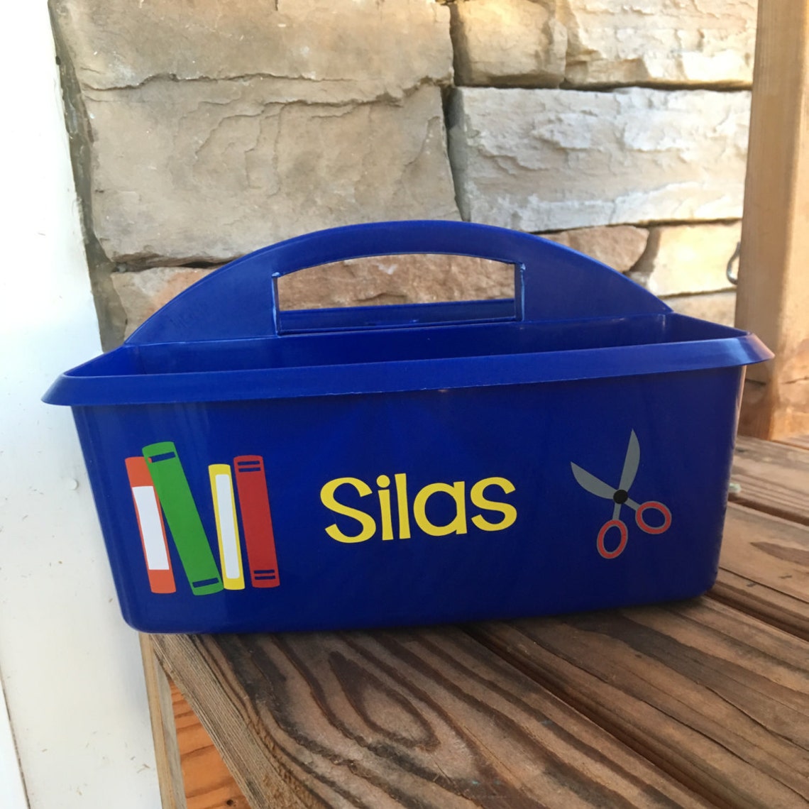 Personalized Homework Caddy School Supplies Caddy Desk - Etsy Personalized Homework Caddy School Supplies Caddy Desk - Etsy