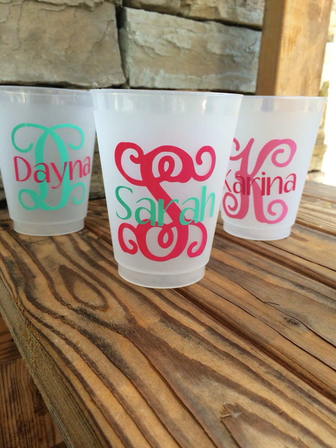 PERSONALIZED Frosted Shatterproof Party Cups - Etsy