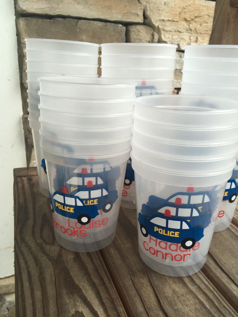 POLICE CARS Stadium Party Cups - Etsy