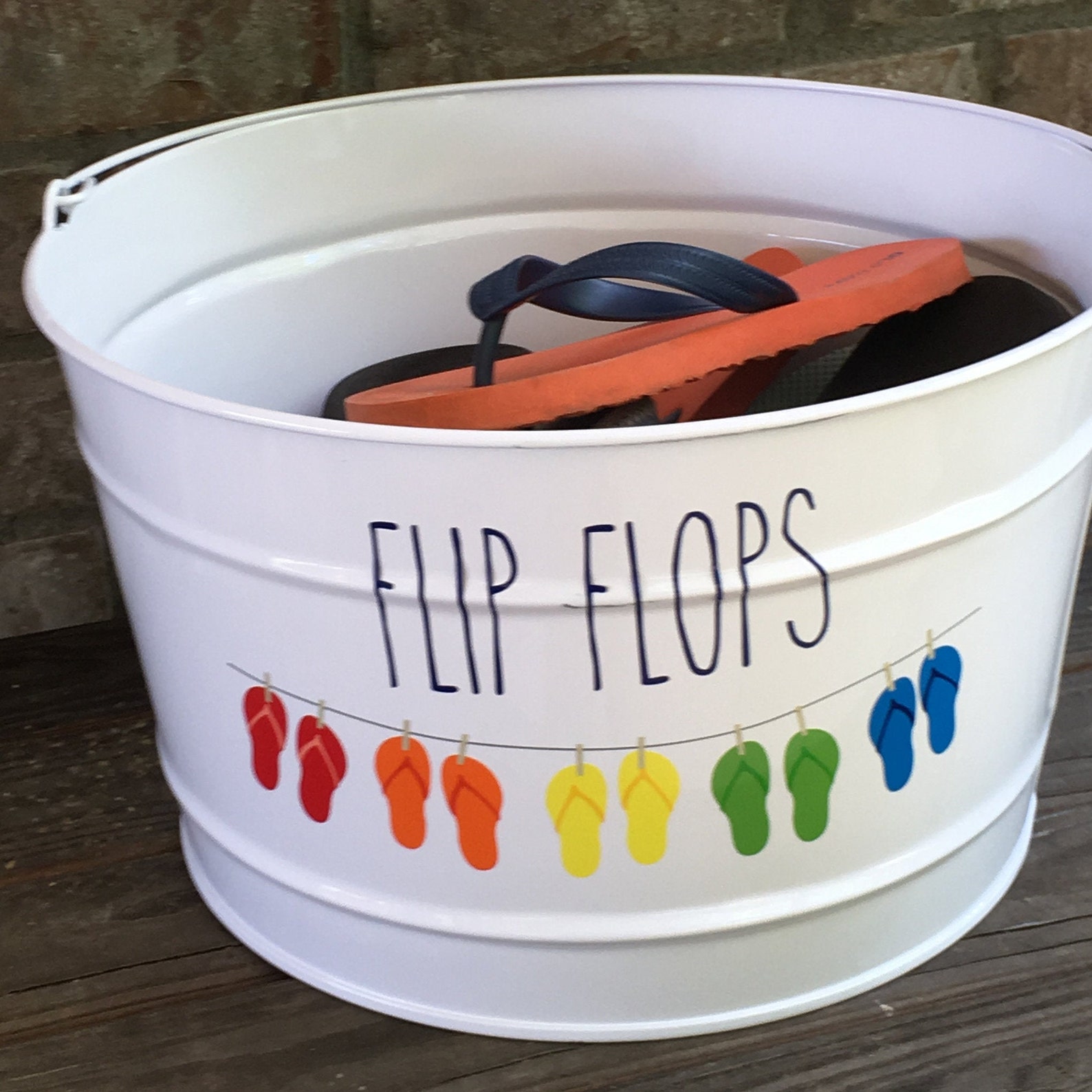 FLIP FLOPS Storage Bucket - Etsy