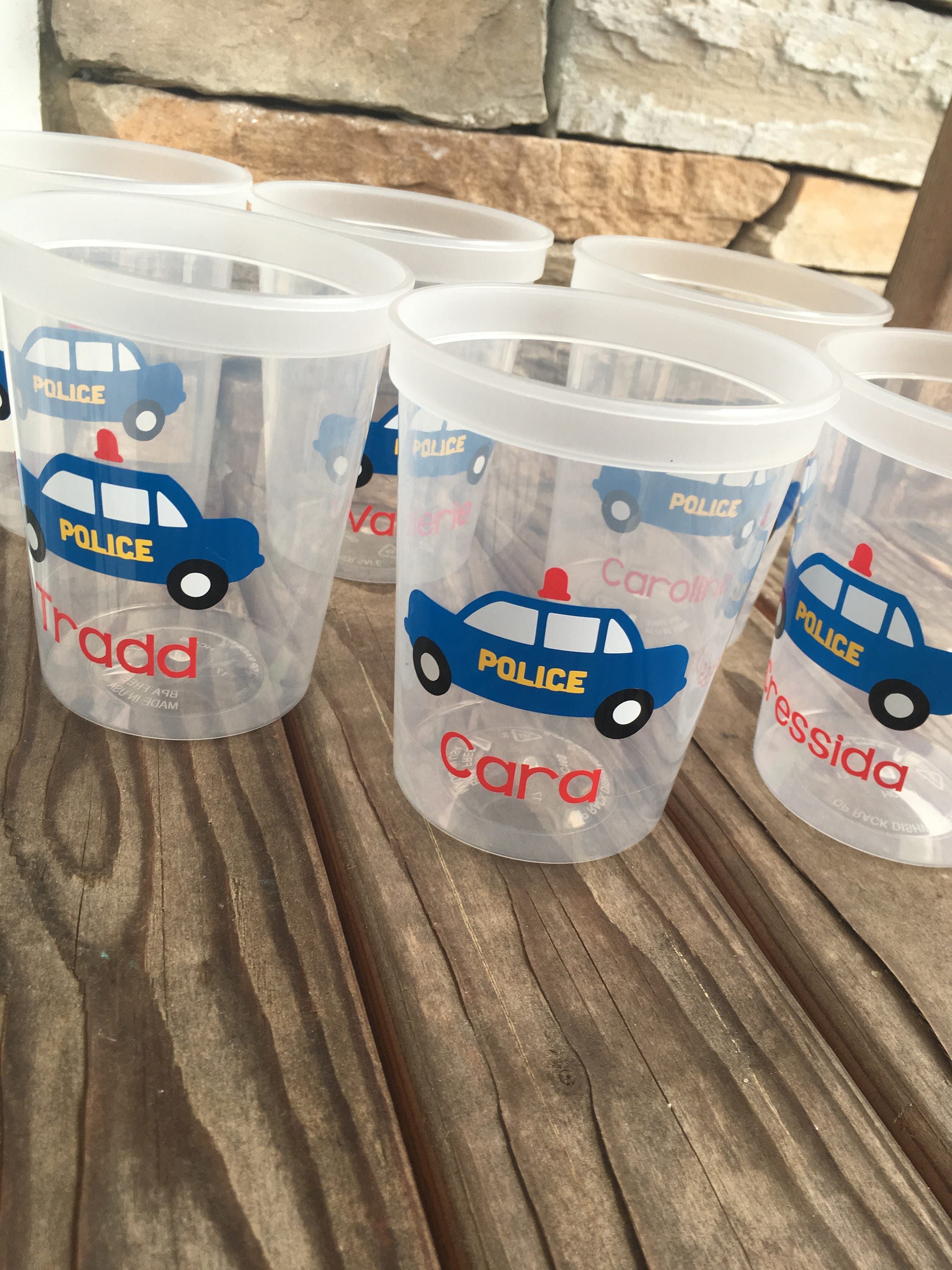 POLICE CARS Stadium Party Cups - Etsy