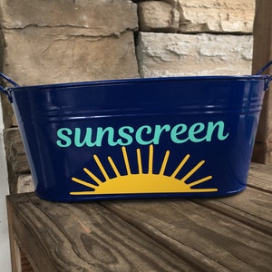 SUNSCREEN Storage Bucket - Etsy