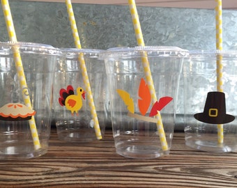 Happy Friendsgiving Frost Flex Thanksgiving Cups, Shatterproof Party ...