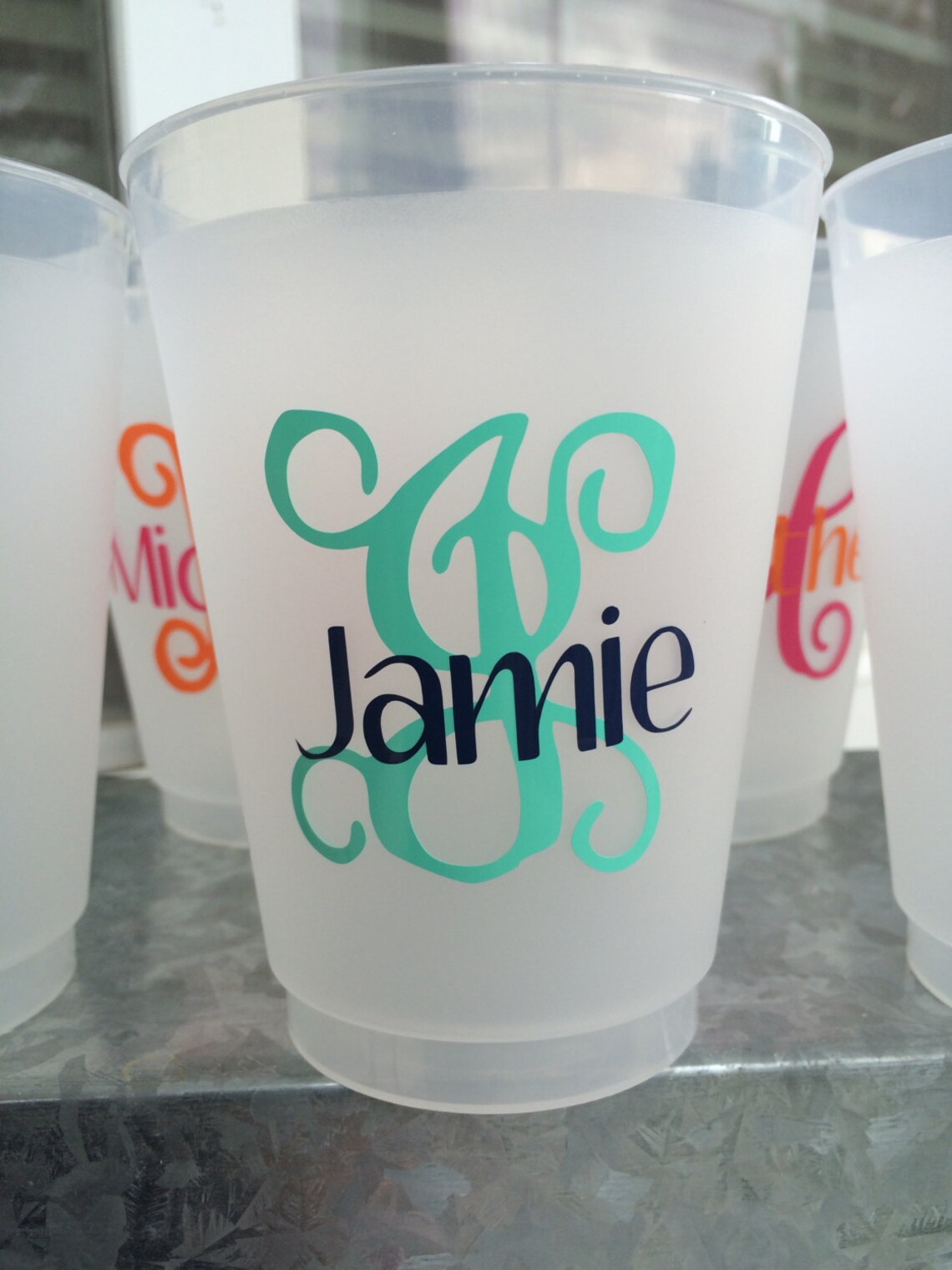 PERSONALIZED Frosted Shatterproof Party Cups - Etsy