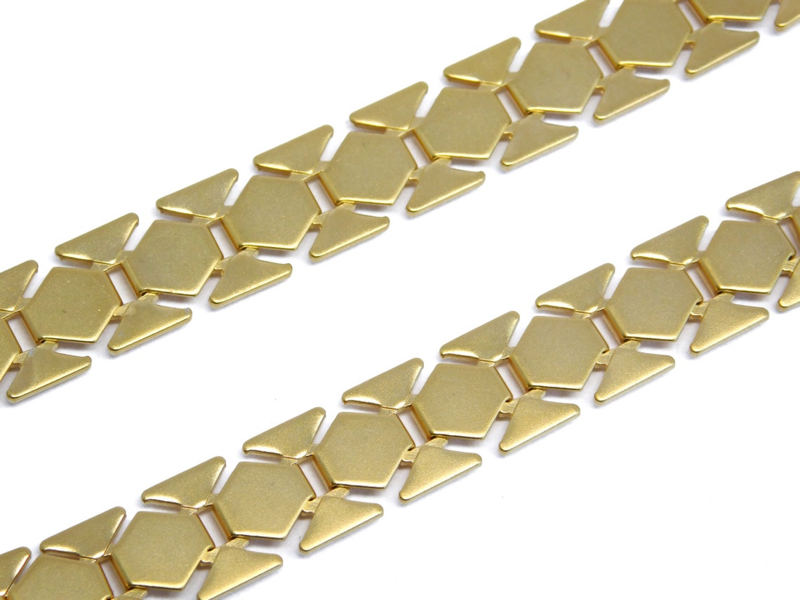 Gold Vintage Chain 1 Ft Hexagon Chain Gold Plated Chain - Etsy