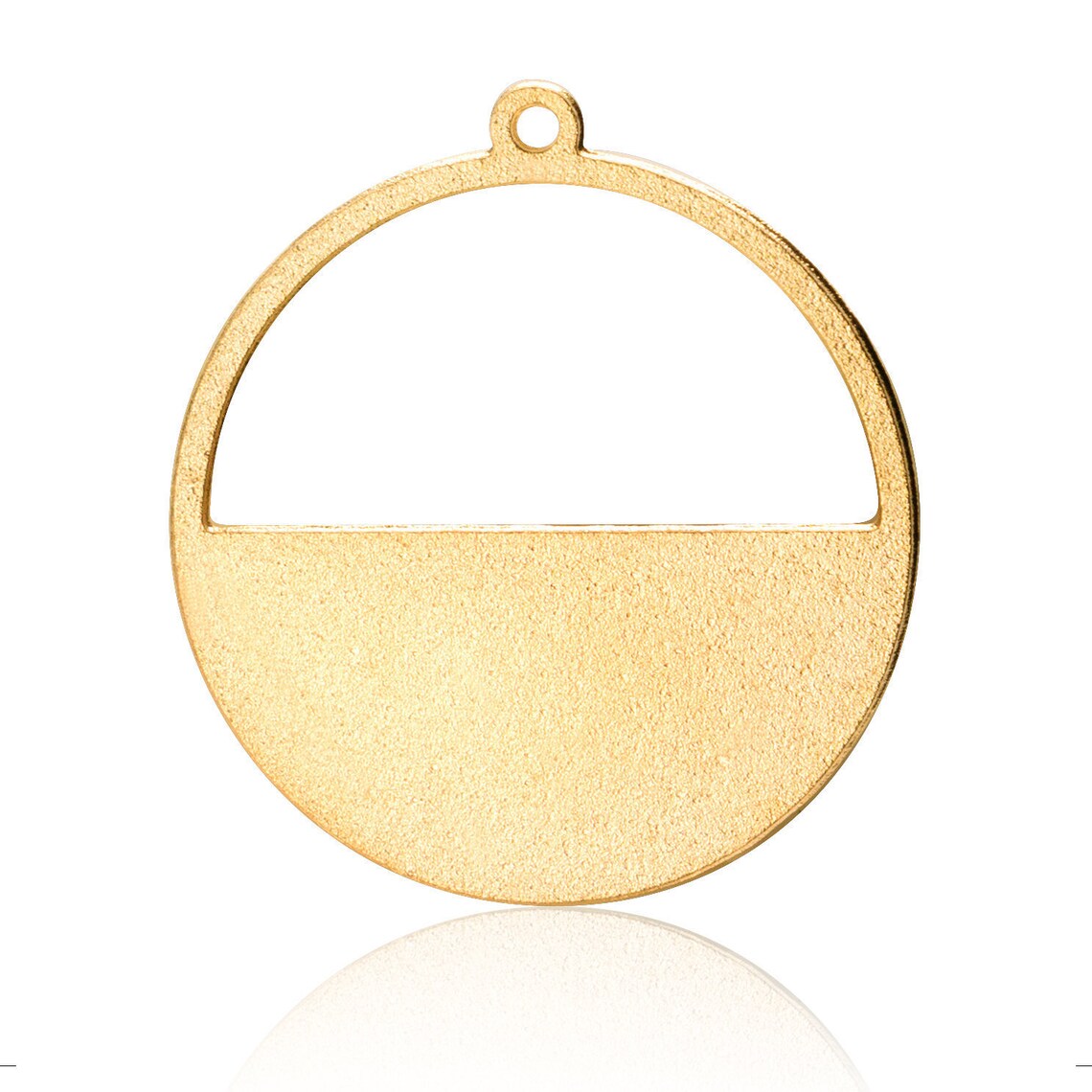 Small Circle Pendant, 1 Pc, Cut Out Round Charm, Circle Connector ...