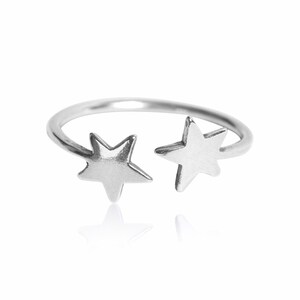Stars Open Ring, Open Star Ring, Adjustable Star Ring, Gold Stars Ring ...