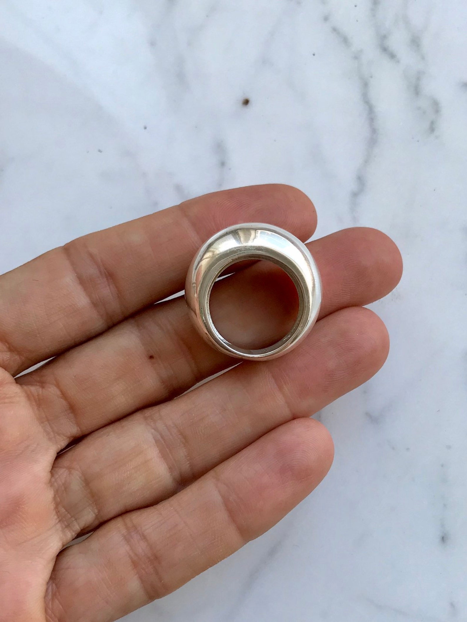 Silver Bubble Ring Statement Silver Ring Chunky Sterling | Etsy