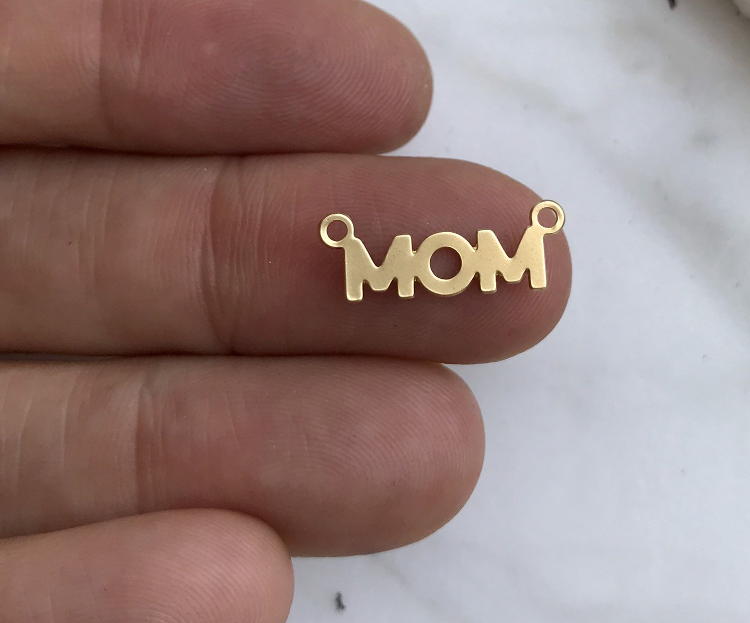 Gold Mom Pendant Gold Dad Pendant 1 PC Gold Personal Charm | Etsy