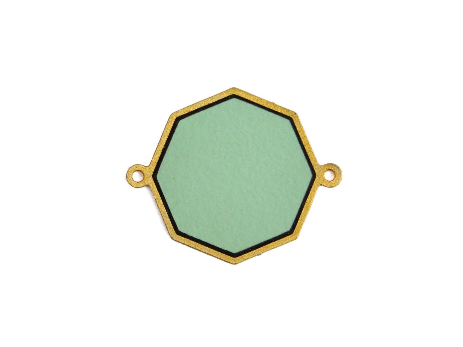 Geometric Connector, 1 Pc, Octagon FORMICA Pendant, Gold Plated Pendant ...