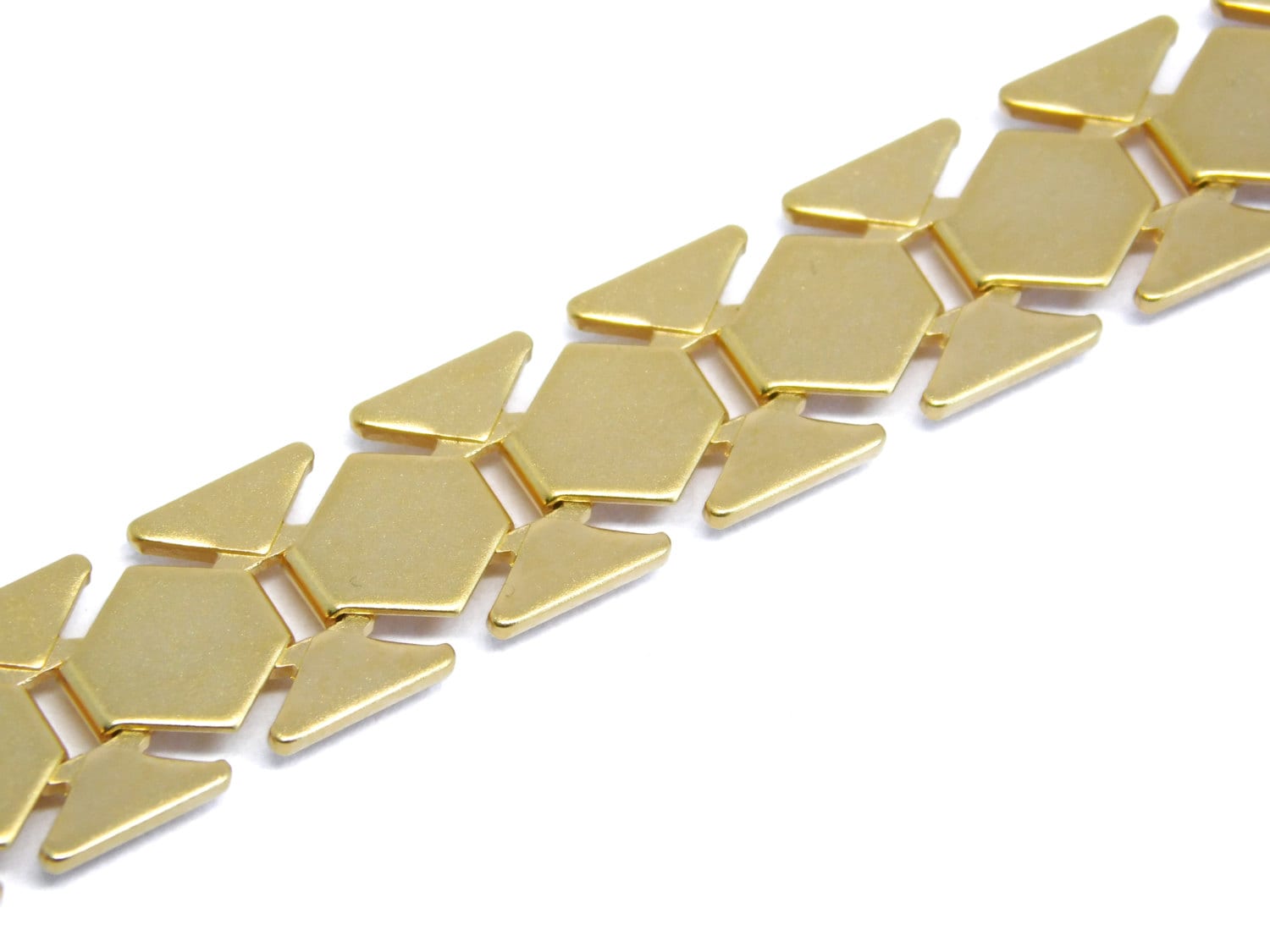 Gold Vintage Chain 1 Ft Hexagon Chain Gold Plated Chain - Etsy