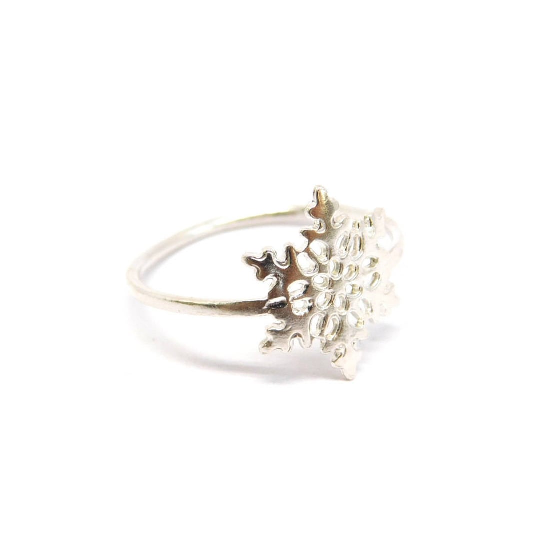 Silver Snowflake Ring, Sterling Silver Snowflake Ring, 925 Snowflake ...