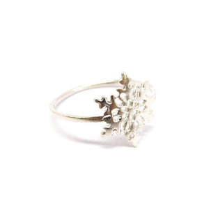 Silver Snowflake Ring, Sterling Silver Snowflake Ring, 925 Snowflake ...