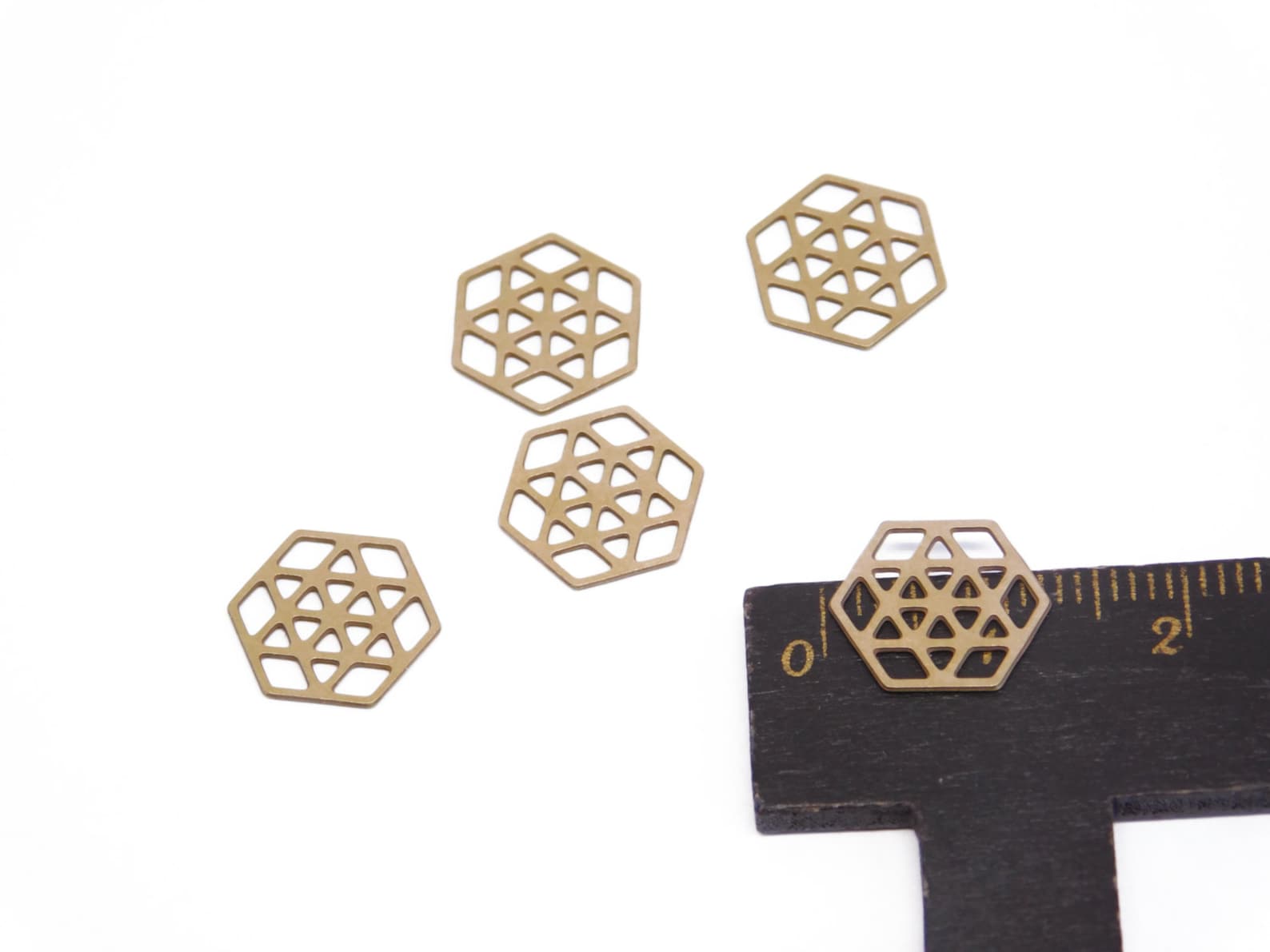 Small Hexagon Connector 15 Pcs Hexagon Connector Charm - Etsy