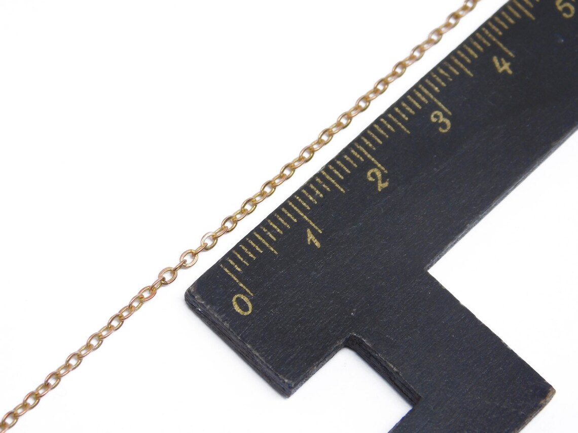 1 Foot Raw Brass Basic cable Chains Chain supplies fine | Etsy