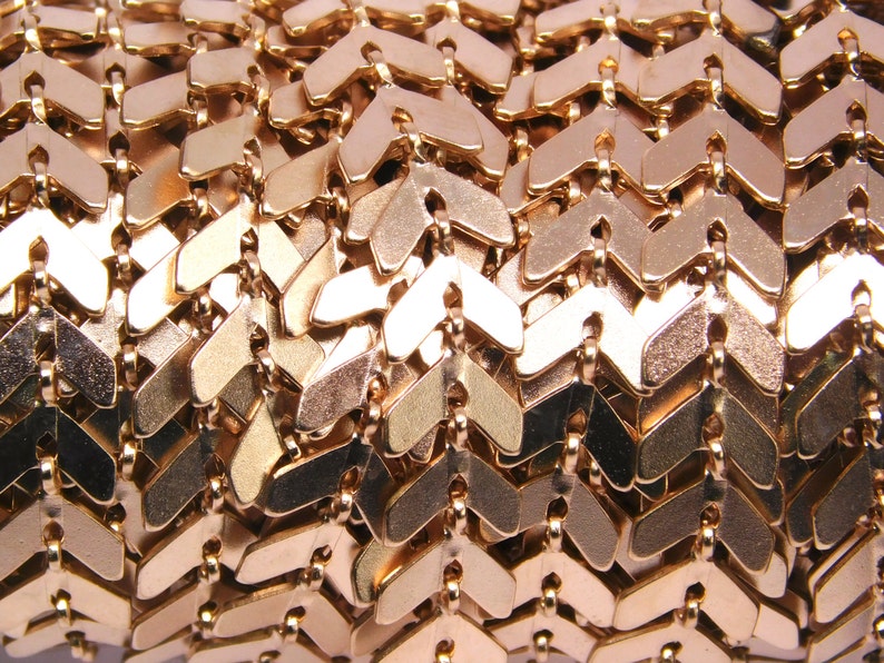 1 Foot Rose Gold Plated Chevron Chain 6mm, Chain Supplies, Chains for ...