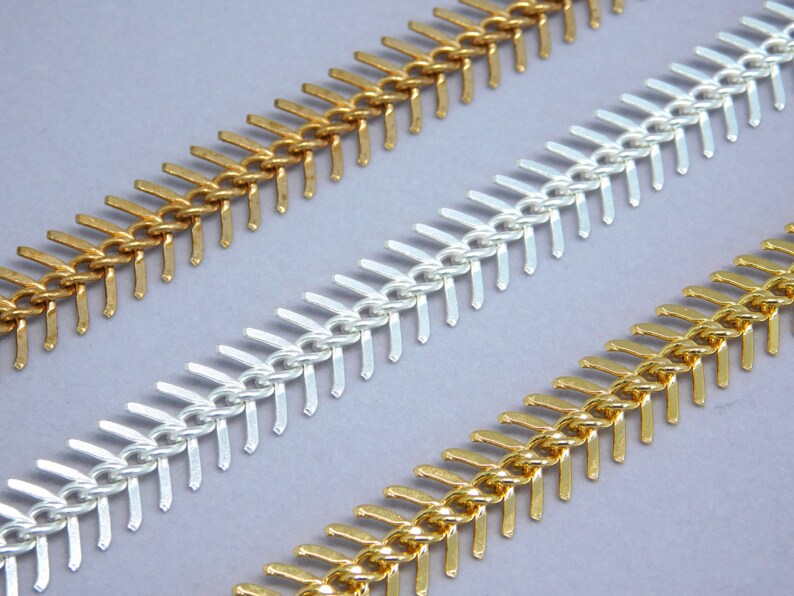 10 Foot Fish Bone Chain 11mm Industrial Brass Chain supplies | Etsy