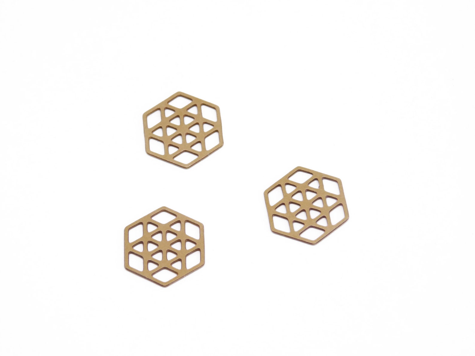 Small Hexagon Connector 15 Pcs Hexagon Connector Charm - Etsy