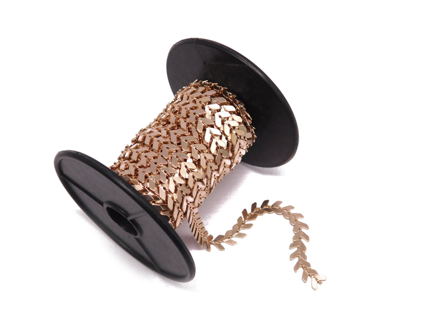 1 Foot Rose Gold Plated Chevron Chain 6mm, Chain Supplies, Chains for ...