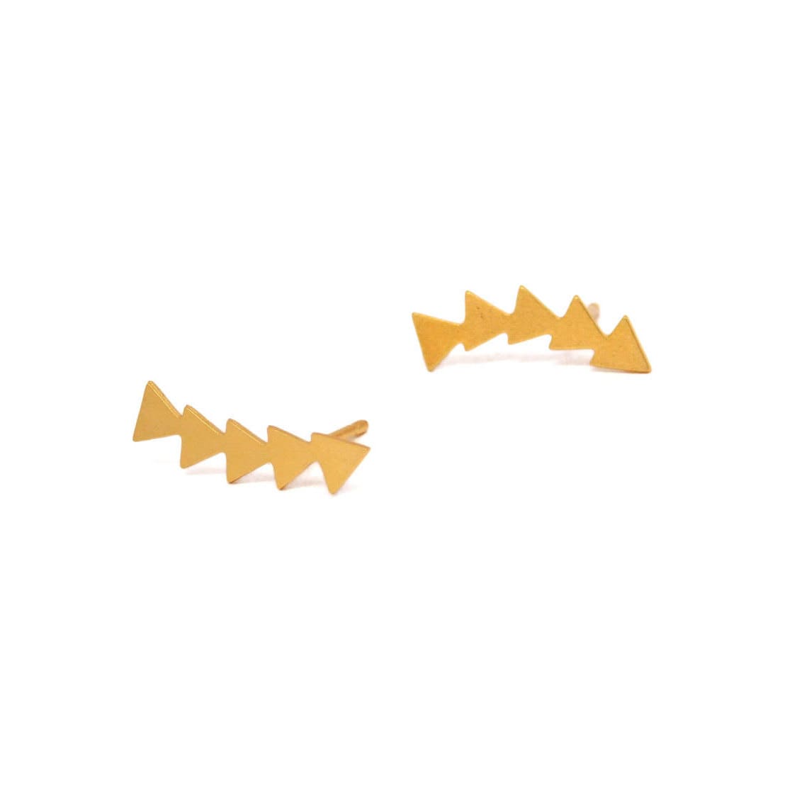 Gold Triangles Earring, 1 Pc, Ear Climber Earring, Triangle Ear Crawler ...
