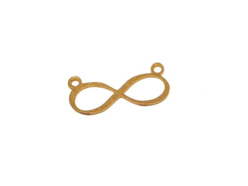 Gold Infinity Charm 2 Pc Infinity Symbol Pendant Infinity | Etsy