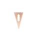 Long Triangle Pendant, 2 Pcs Rose Gold Plated, Geometric Pendant ...