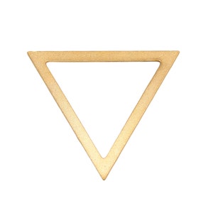 Gold Plated Triangles, 3 Pcs Hollow Triangular Charms, Minimalist ...