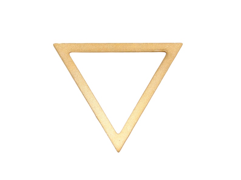 Gold Plated Triangles 3 Pcs Hollow Triangular Charms - Etsy