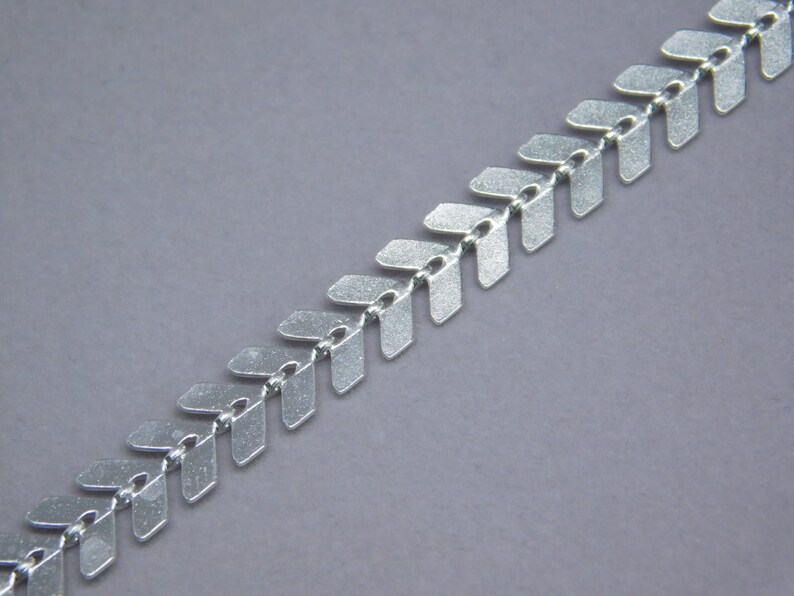 Silver Chevron Chain 1 Foot 6mm, Silver Plated Chain Supplies, Chains ...