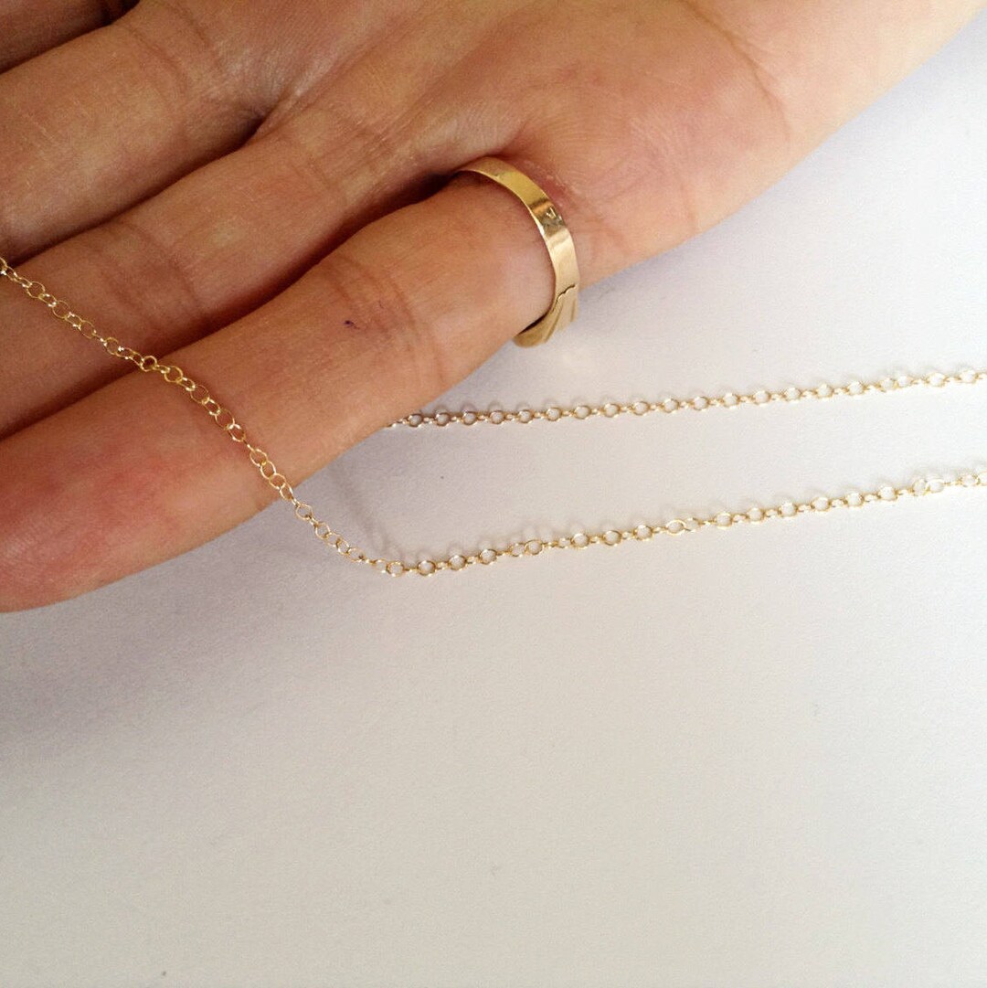Gold Filled Chain, 1 Meter, 3.2 Ft, Deep Gold Chain, Basic Silver Chain ...
