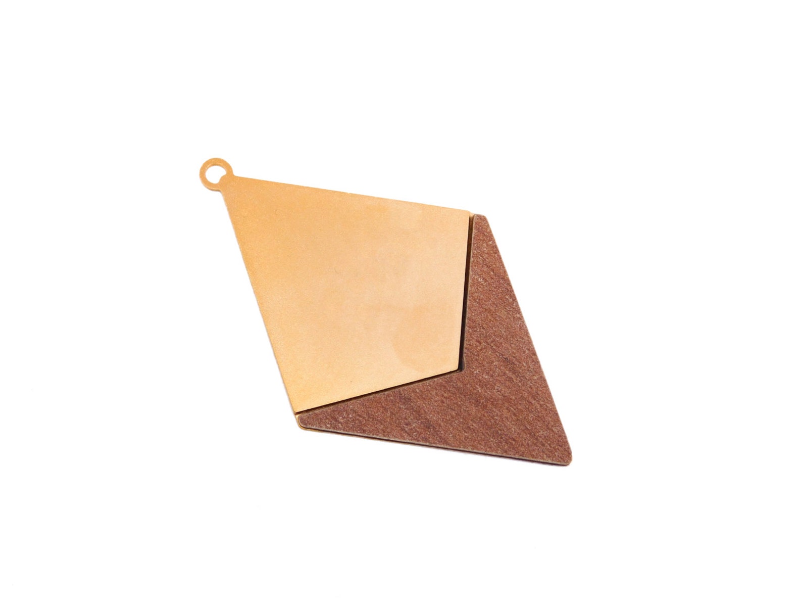 Rhombus FORMICA Pendant, 1 Pc, Gold Rhombus Pendant , Wood Pendant ...