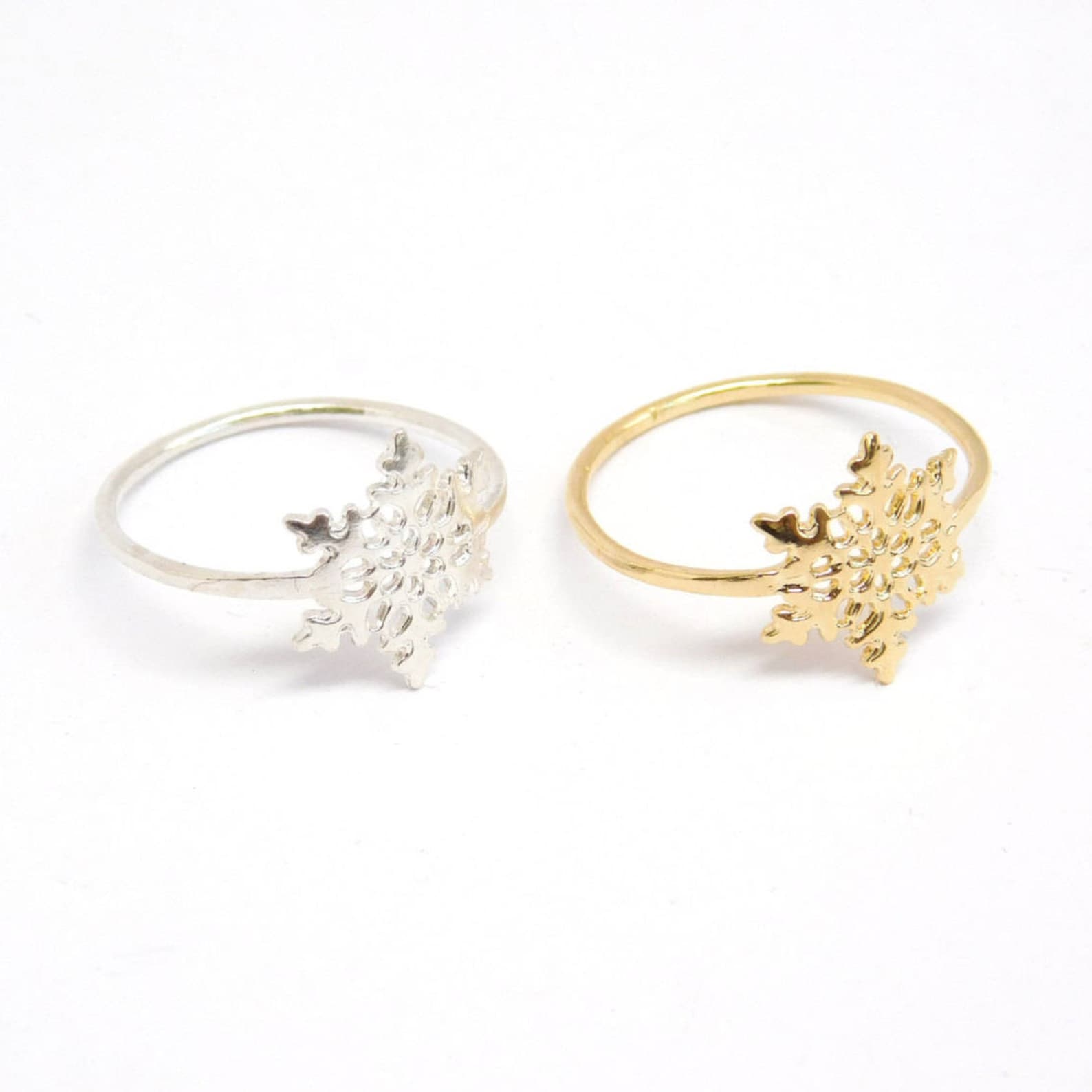 Silver Snowflake Ring, Sterling Silver Snowflake Ring, 925 Snowflake ...