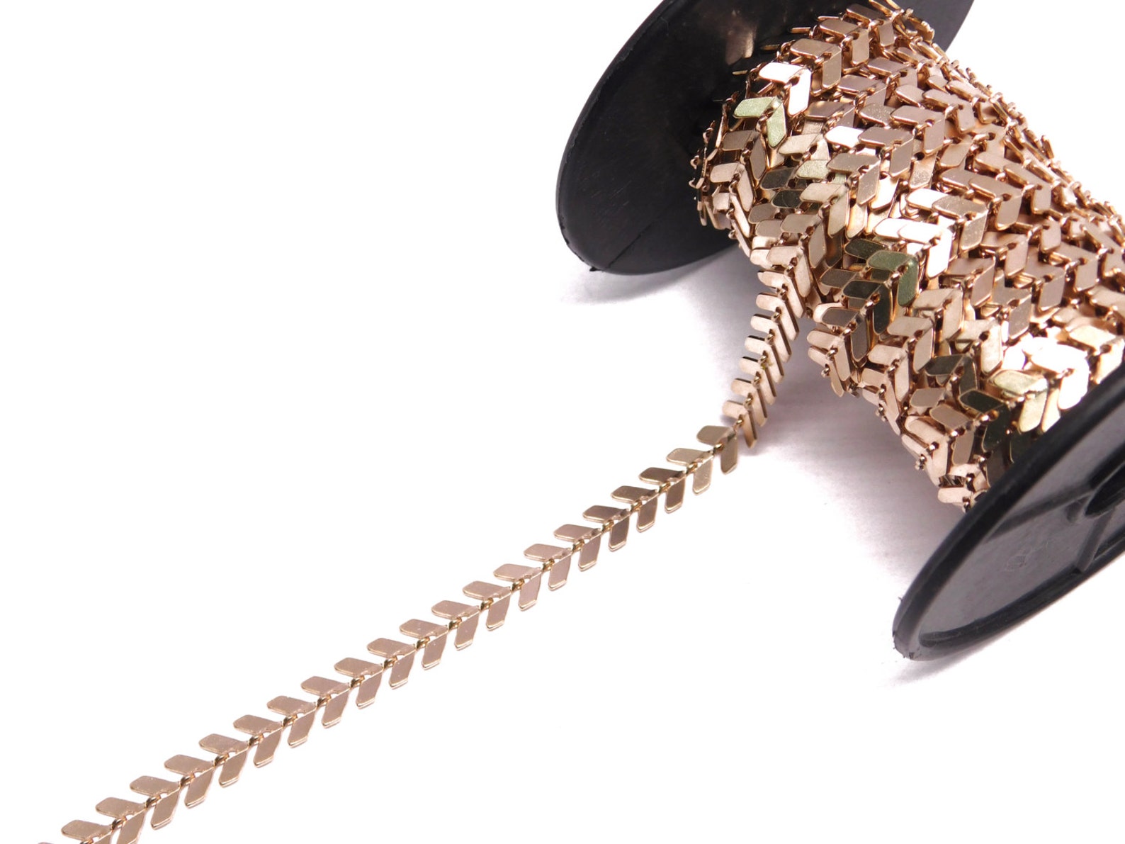 1 Foot Rose Gold Plated Chevron Chain 6mm Chain Supplies | Etsy