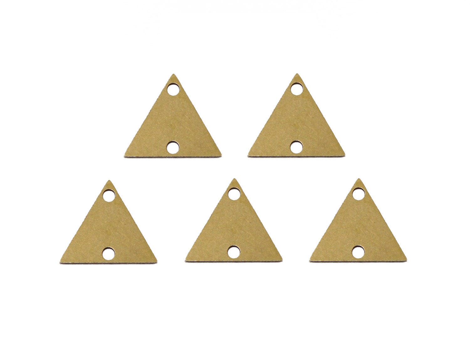 High Quality Small Triangle Charms, 5 Pcs, Gold Triangle Brass ...