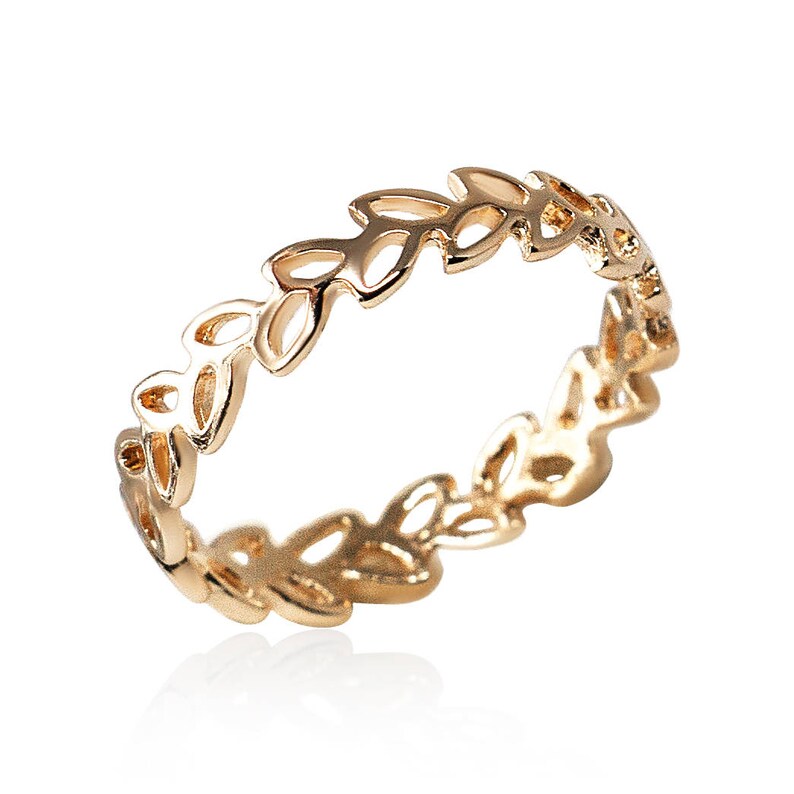 Gold Leaf Ring Gold Plated Ring Classic Leaf Ring Gold - Etsy