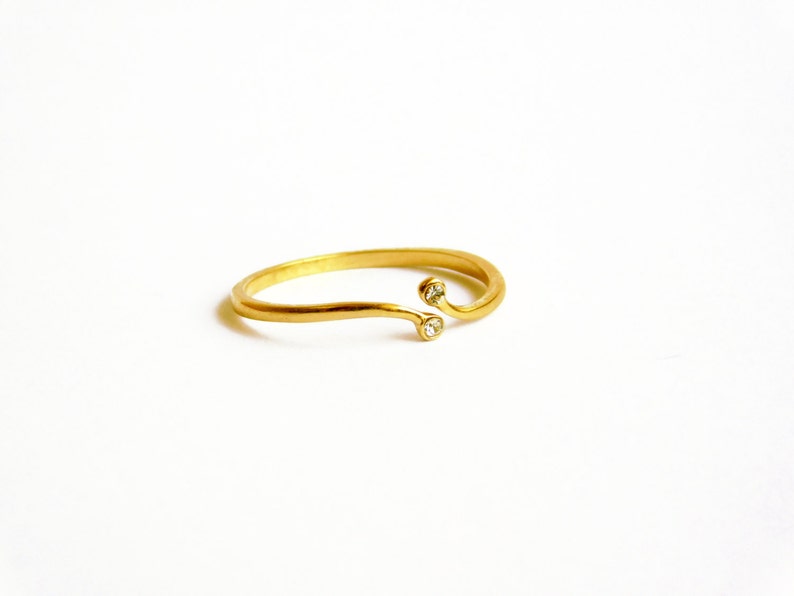 Dual Stone Ring, Gold Open Ring, Gold Birthstone Ring, Wholesale Gold ...