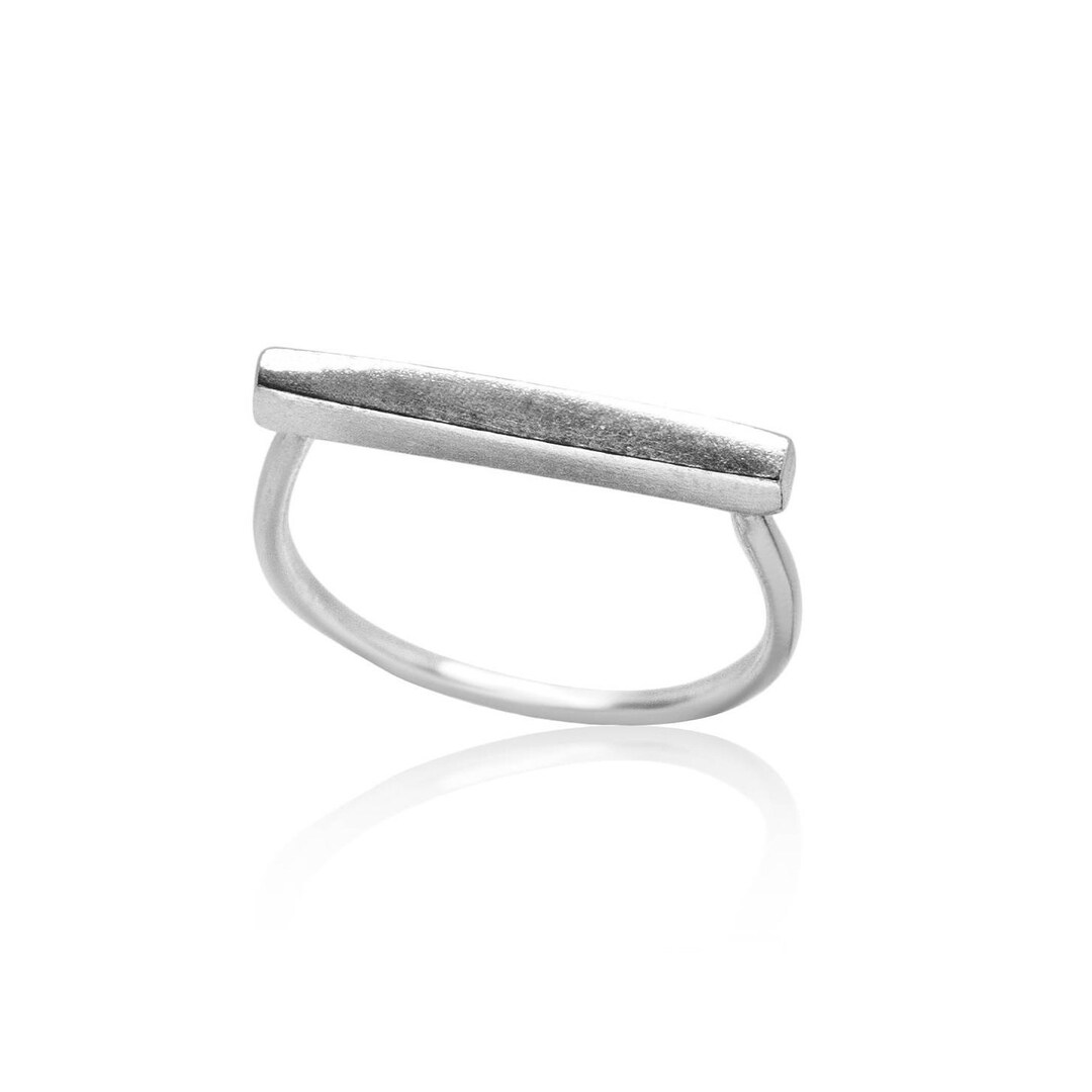 Sterling Silber Stab Ring, Linie Silber 925 Ring, Minimal Bar Ring ...