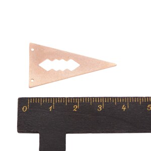 Long Triangle Pendant, 2 Pcs Rose Gold Plated, Geometric Pendant ...