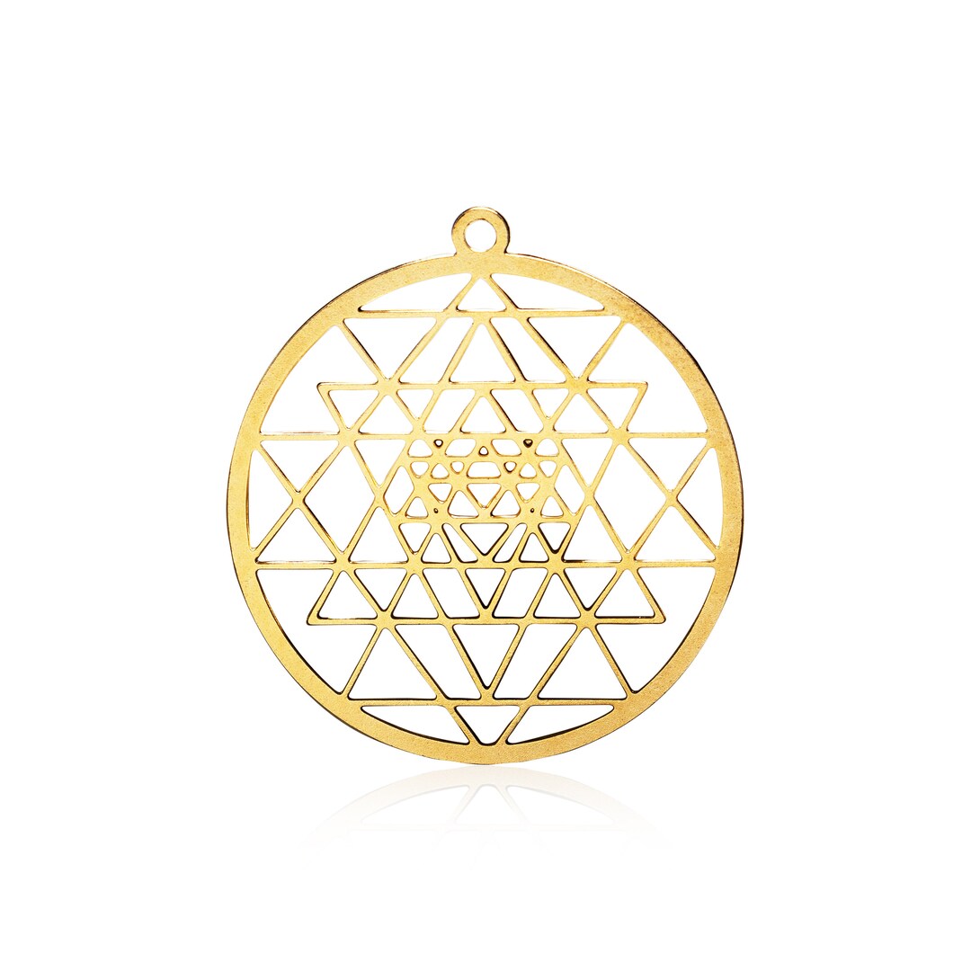 Karma Mandala Pendant, Shree Yantra Pendant, Yoga Pendant, Sacred ...