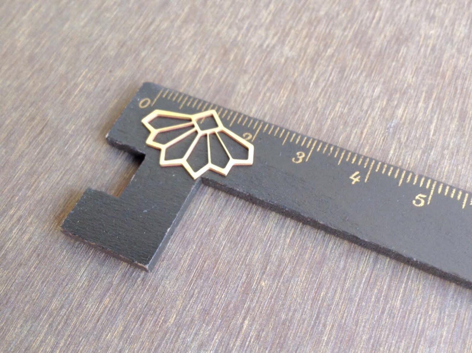 Gold Fan Pendant 3 Pcs Geometric Fan Charm Art Deco - Etsy