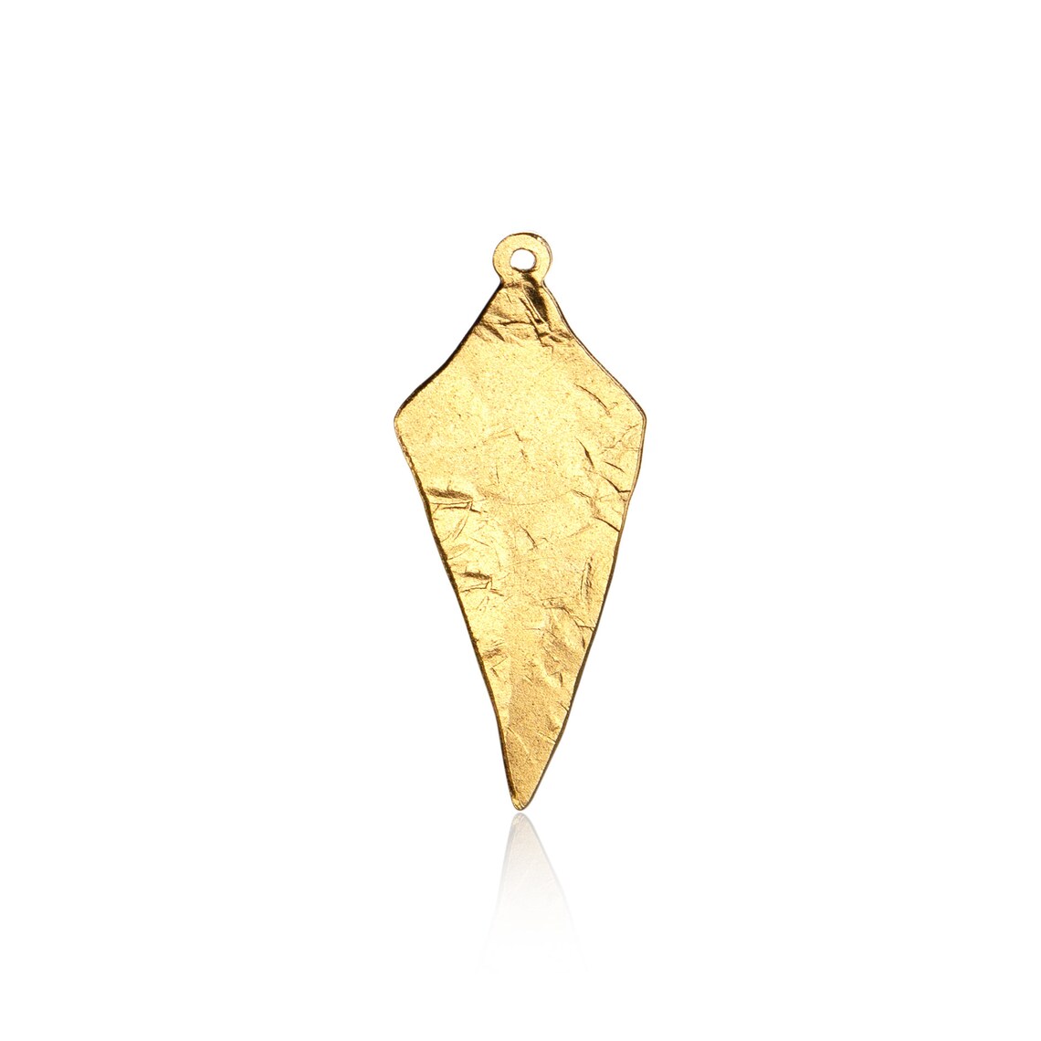 Gold Diamond Pendant Hammered Rhombus 2 Pcs Rhombus | Etsy